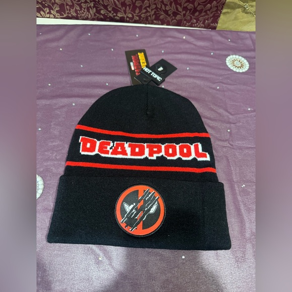 Marvel | Accessories | Deadpool Black And Red Beanie | Poshmark